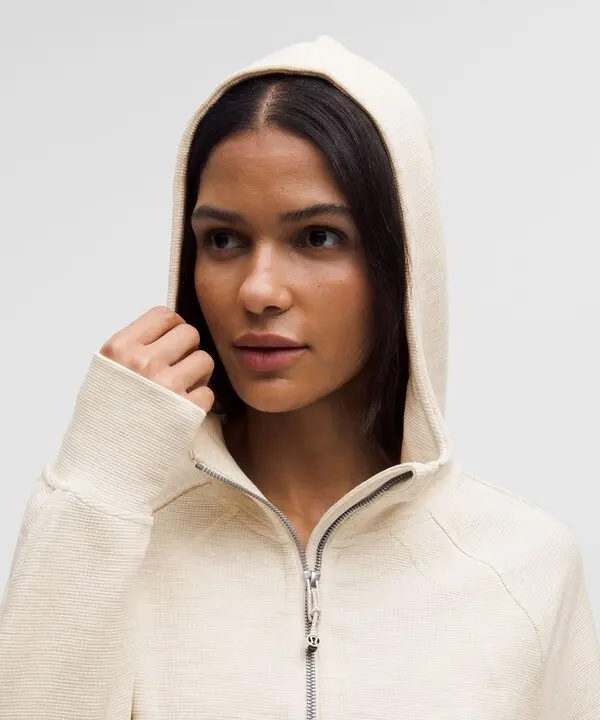 Lululemon Scuba Oversized Full-Zip Hoodie - Heathered Light Ivory